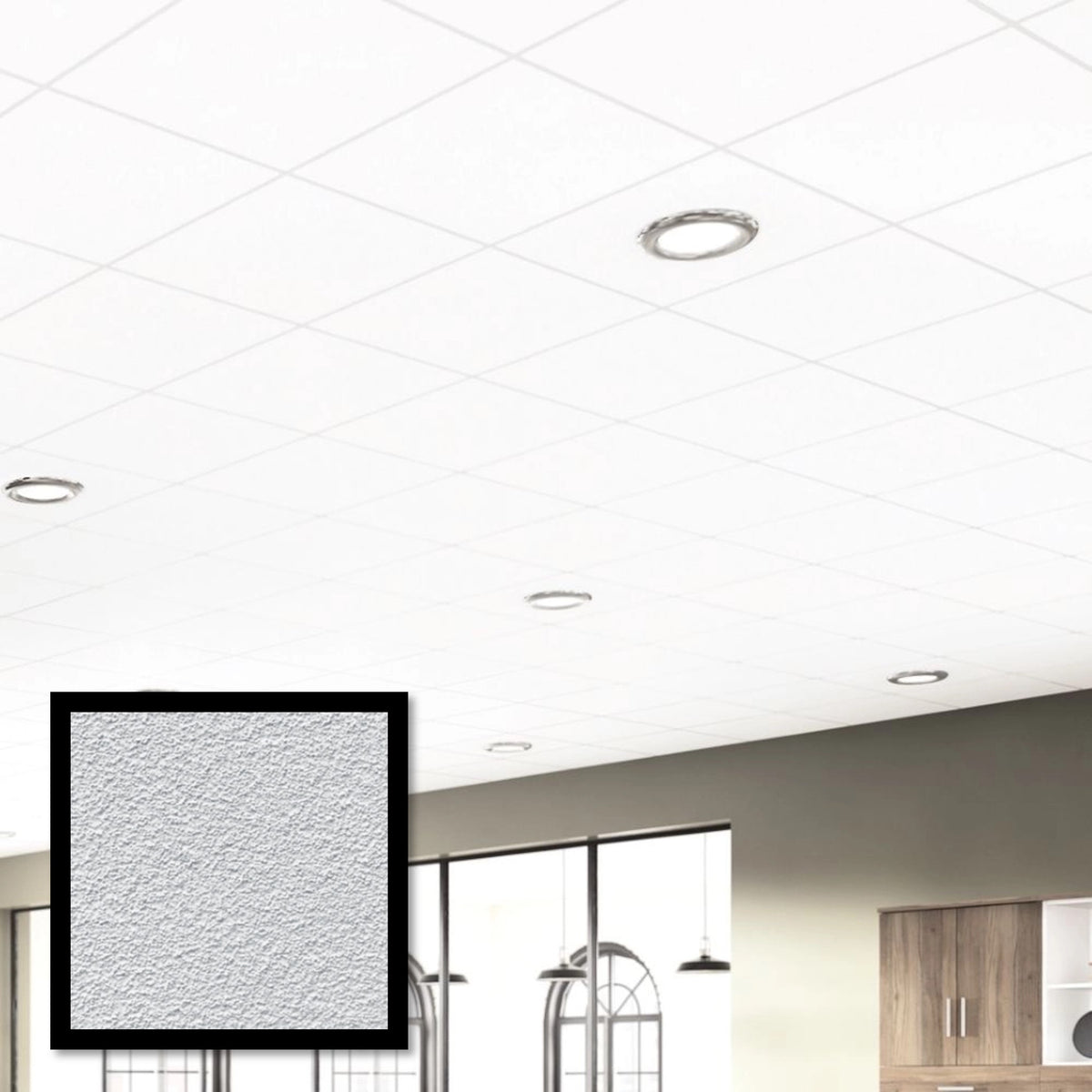 Sektor Sahara Plain 600 x 600mm Square Edge Ceiling Tiles